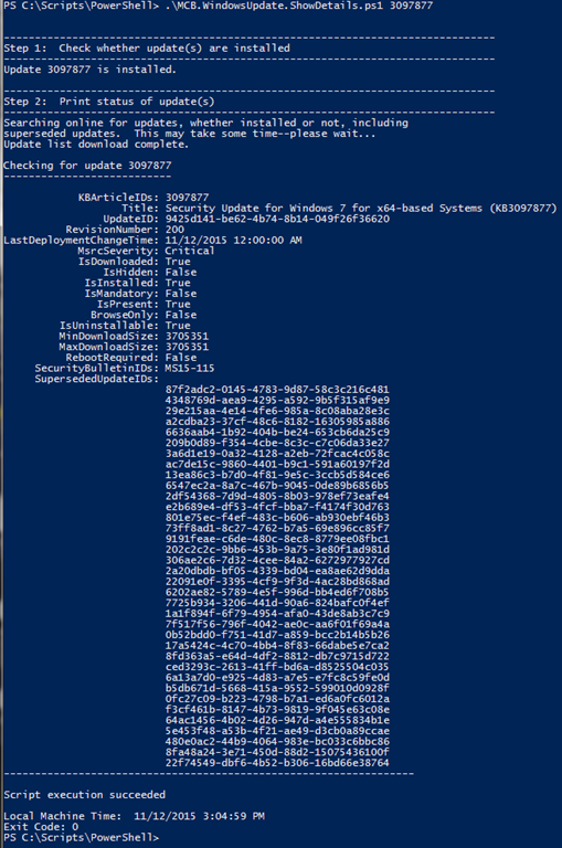 Print Detailed Windows Update Information | MCB Systems